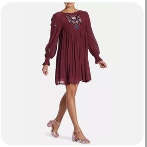 Free People | Dresses | Free People Moya Dress Boho Floral Purple ...